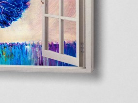 Liox Obraz okno barevný strom Rozměr: 60 x 40 cm
