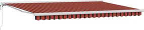 Stahovací markýza Oranžová a hnědá 500 x 300 x 165 cm 3331232