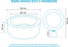 Mspa | Vířivý bazén MSPA Mono ECO F-MO082WE | 11400281