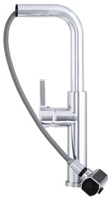 Gamma Rotary, vysoká dřezová baterie s výsuvným výtokem h-415, chromová, GMA-BR-CH