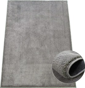 BE Koberec Oslo OSLO 7000 GREY - šedý obdélníkový Rozměr: 60x100 cm