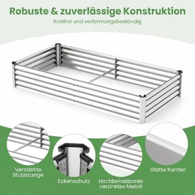 Costway 3 ve 1 vyvýšeném záhonu se skleníkovým kovovým květináčem s PVC krytem