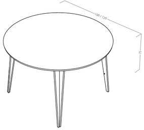 Dubový kulatý jídelní stůl Tabanda ROUND MACIEK 100 cm
