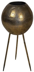 Zlatý dekorativní obal na květiny na 3 nohách – 27x66 cm