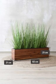 Dřevěný truhlík KAJIX, dřevo, šířka 82 cm, hnědý