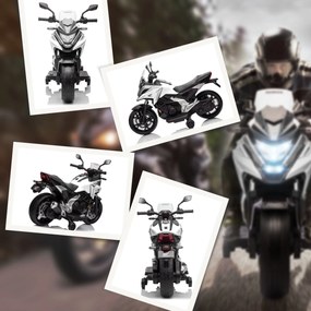 AIYAPLAY dětská elektrická motorka se světlometem bílá