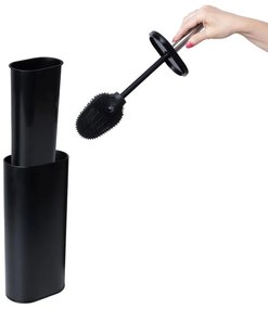 Erga Malavi, silikonový WC kartáč na postavení, černá, ERG-YKA-CH.MALAVI-BLK