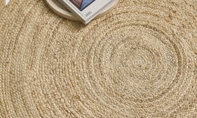 Diamond Carpets India, Ručně vázaný kusový koberec Hesper J-15 Natural kruh, 200x200 (průměr) kruh, béžová, chodba / předsíň