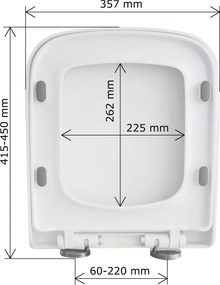 Gamma Viana, toaletní WC deska s pomalým zavíráním, duroplast, EasyClean, bílá lesklá, GMA-D6