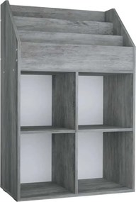 Dětský regál na časopisy betonově šedý 71x30x114 cm kompozit 339531