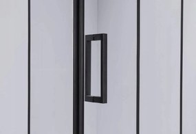 BPS-koupelny Čtvercový sprchový kout HYD-SK13B 90x90 černá/transparent - bez vaničky