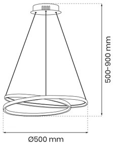 LED Lustr na lanku LUCERO LED/48W/230V zlatá