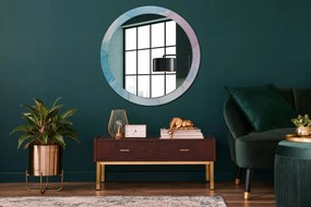 Kulaté dekorativní zrcadlo Moderní mramorová textura fi 90 cm