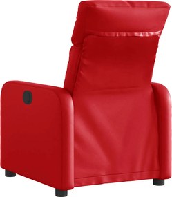Elektrické polohovací křeslo červené umělá kůže 3206740