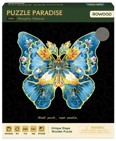 RoboTime Dřevěné puzzle Motýl Morpho Helena