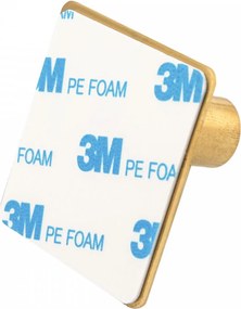 Erga Pad, samolepící háčky na ručníky bez vrtání, 4 ks, 4,5 × 4,5 cm, zlatá, ERG-YKA-CH.PAD4-GLD
