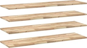 Plovoucí police 4 ks 160 x 40 x 2 cm neošetřené akáciové dřevo 3279414