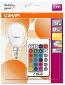 Osram | LED RGB Stmívatelná žárovka RETROFIT E14/4,5W/230V 2700K + DO - Osram | P225002