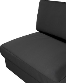 Potah na neskládací křeslo IKEA Kivik barva černá látka pletený vzor