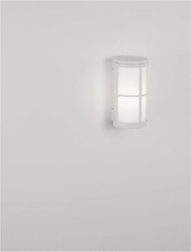 NV 9002850 Venkovní nástěnné svítidlo STONE bílý hliník a akryl E27 1x12W 220-240V IP54 bez žárovky - NOVA LUCE