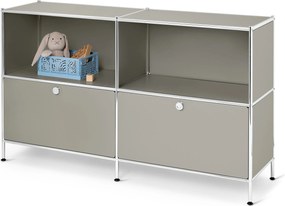 Tchibo - Kovová odkládací skříňka »Cn3 Kids« se 2 zásuvkami - barva: šedá