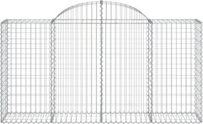 Klenutý gabionový koš 200 x 50 x 100/120 cm pozinkované železo 153495