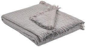 Bavlněná deka 124 x 160 cm šedá KAVAKLAR Beliani