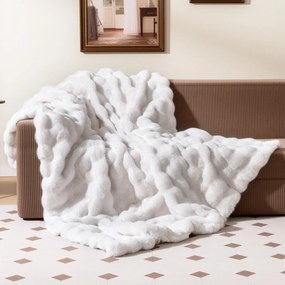 Costway Luxusní deka z umělé kožešiny Nadýchaná deka z plyšové – 178 × 203 cm