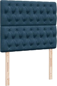Box spring postel s matrací tmavě modrá 120 x 200 cm samet 3292320
