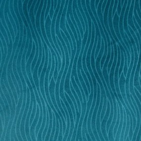 Modrý sametový závěs LILI na kroužcích s vlnitým reliéfním vzorem 140 x 250 cm