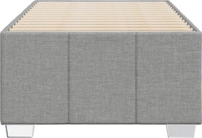 Rám postele bez matrace světle šedý 90 x 200 cm textil 3284804