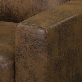 Hnědé křeslo z imitace kůže Lofty Lilly – Miuform