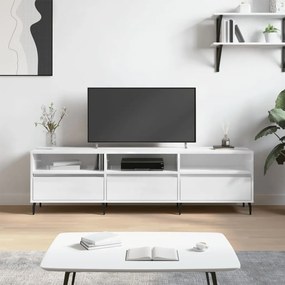 vidaXL TV skříňka bílá vysoký lesk 150 x 30 x 44,5 cm kompozitní dřevo