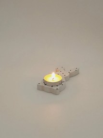Dekorace Dřevo výrobky Velikonoční zajíček se svíčkou - 11,5 x 5 cm
