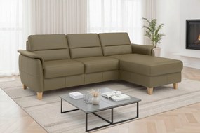 XXXLutz ROHOVÁ SEDAČKA, textil, kůže, olivově zelená Sit & More - Sedací soupravy - 00014403323Q