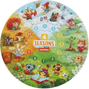 Puzzlika 15238 Čtyři roční doby - naučné puzzle / 17 dílků / od 2 let