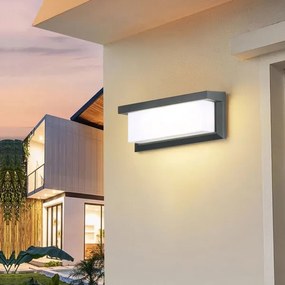 Brilagi-LED Venkovní nástěnné svítidlo se senzorem BRICKY LED/12W/230V antr IP54