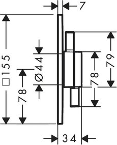 Hansgrohe DuoTurn E, baterie pod omítku pro 1 spotřebič, bílá matná, HAN-75617700