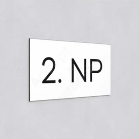 ACCEPT Označení podlaží "2. NP" - stříbrná tabulka - černý popis