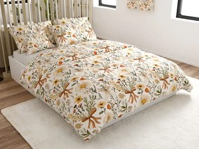 Krepové povlečení FLORAL RIBBON POLY barevné Rozměr povlečení: 70 x 90 cm | 140 x 220 cm