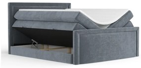 Tmavě šedá boxspring postel s úložným prostorem 200x200 cm Lavenda – Maison de Rêve