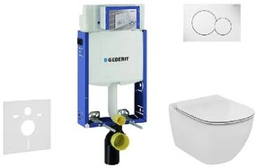 Geberit Kombifix - Set předstěnové instalace, klozetu a sedátka Ideal Standard Tesi, tlačítka Sigma01, SoftClose, alpská bílá 110.302.00.5 NU1