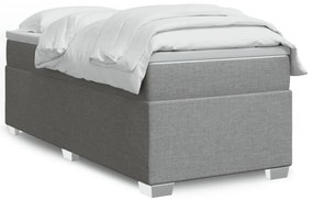Box spring postel s matrací světle šedá 80 x 200 cm textil 3285088