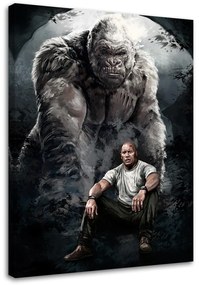 Gario Obraz na plátně Rampage Ničitelé, Dwayne "The Rock" Johnson - Dmitry Belov Rozměry: 40 x 60 cm