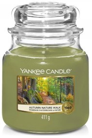 Yankee Candle Svíčka Yankee Candle 411 g - Autumn Nature Walk, zelená barva, sklo, vosk