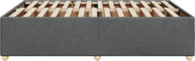 Rám postele bez matrace tmavě šedý 160 x 200 cm textil 3284744