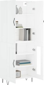 Skříň highboard bílá 69,5 x 34 x 180 cm kompozitní dřevo 3198065