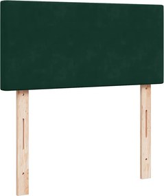 Box spring postel s matrací tmavě zelená 80 x 200 cm samet 3287587