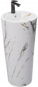 Rea Blanka volně stojící umyvadlo, 84 x 40 cm, Marble imitace kamene, REA-U8704