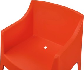 Sada 4 ks židle Bartal – oranžová